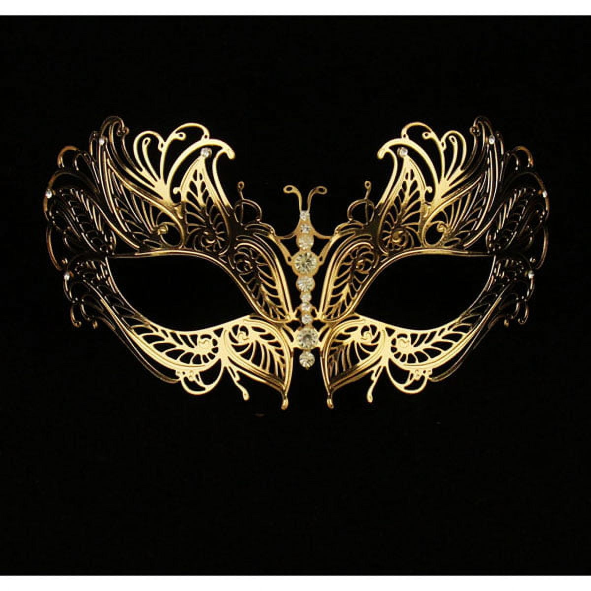 Gold Butterfly Masquerade Mask Laser Cut Venetian Mask Halloween Clear ...