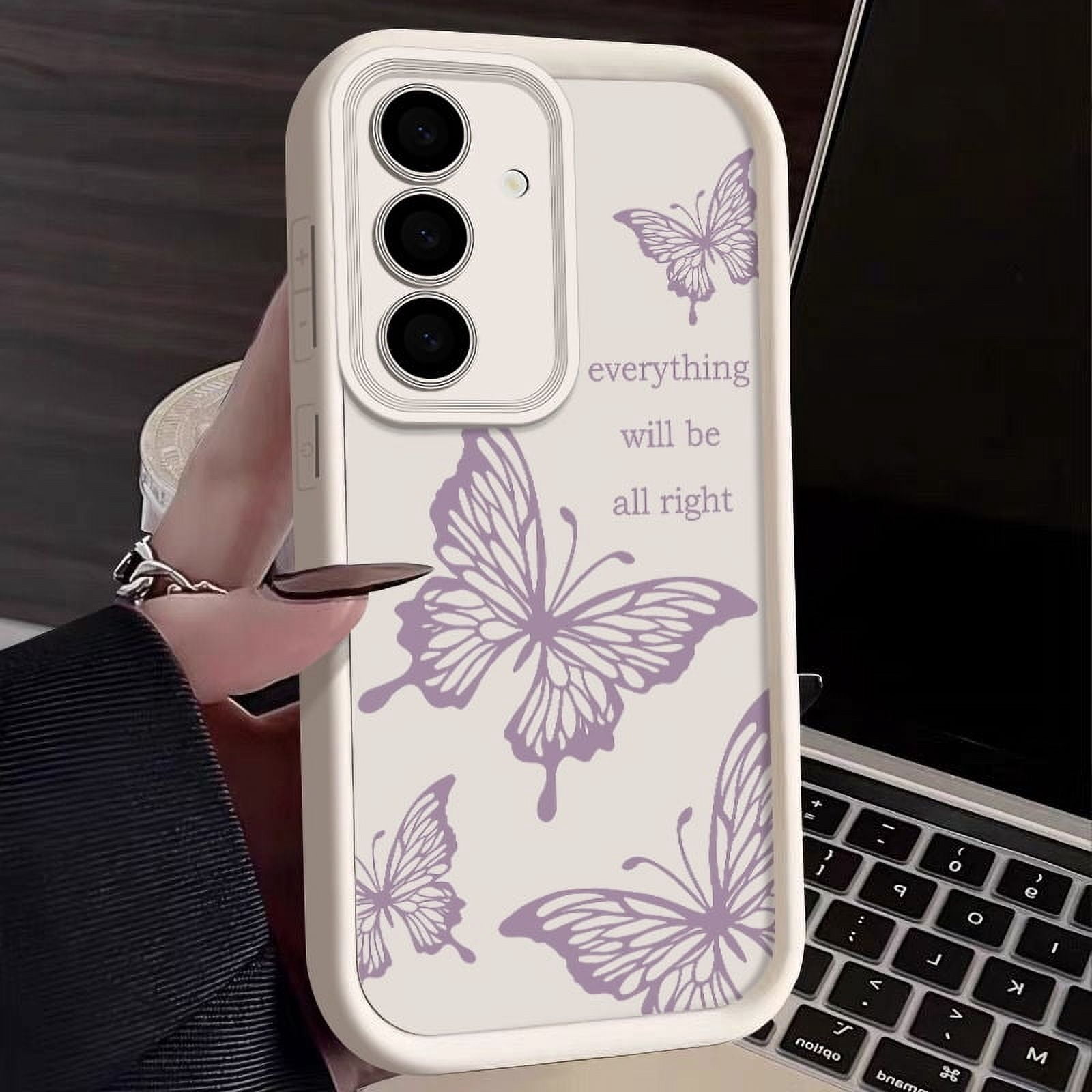 Gold Butterfly Soft TPU Case For Samsung Galaxy S24 Ultra/S24 Plus/S25 ...