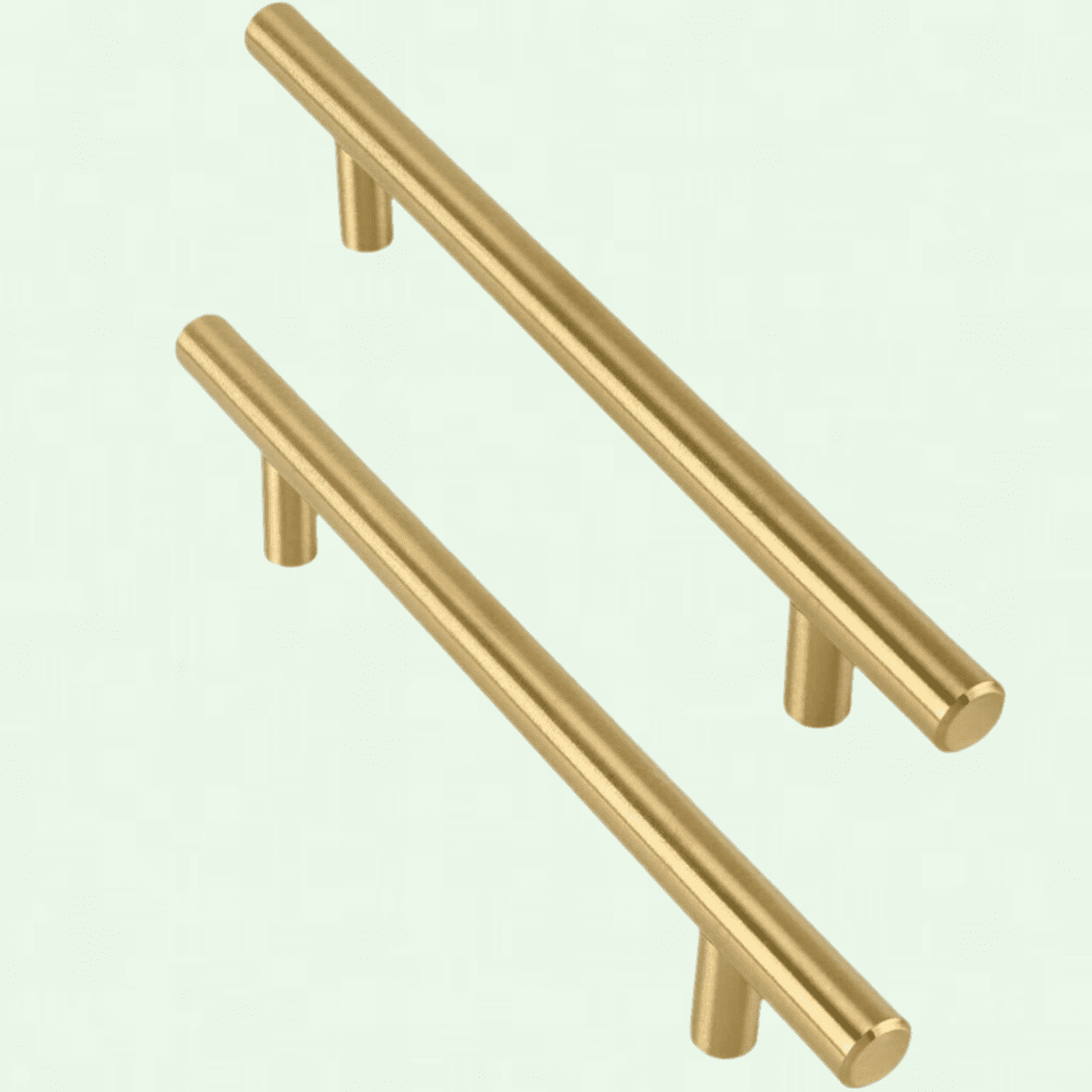 Gold Cabinet Pulls, 5 Inch Hole Center Brushed Brass Stainless Steel ...