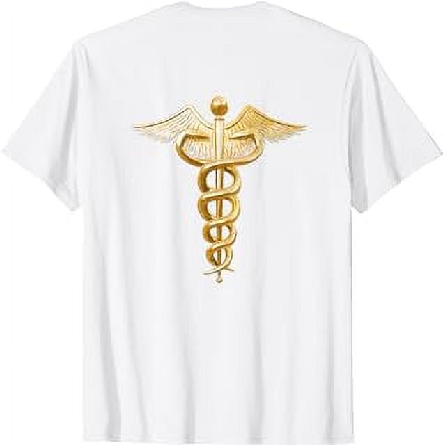 Gold Caduceus Medical Symbol T-Shirt - Walmart.com