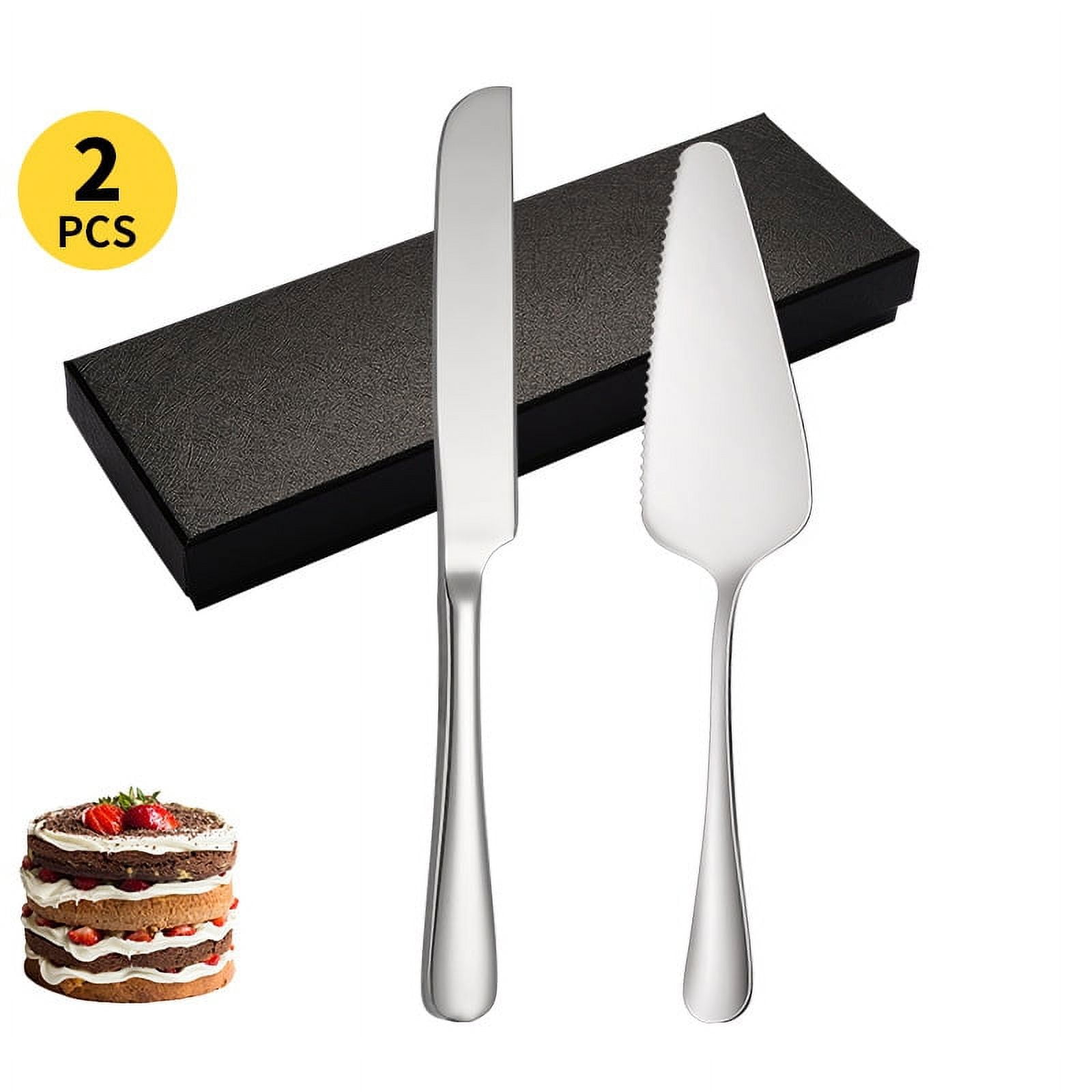 Gold Cake Pie Pastry Servers,Stainless Steel Serving Set,Cake Knife and ...