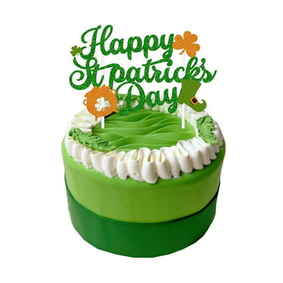 Gold Cake Toppers,St. Patricks's Day Decorative Pullover Irish Birthday ...
