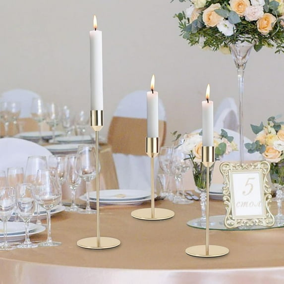 Gold Candlestick Holders Bulk, Taper Candle Holder for Candlesticks ...