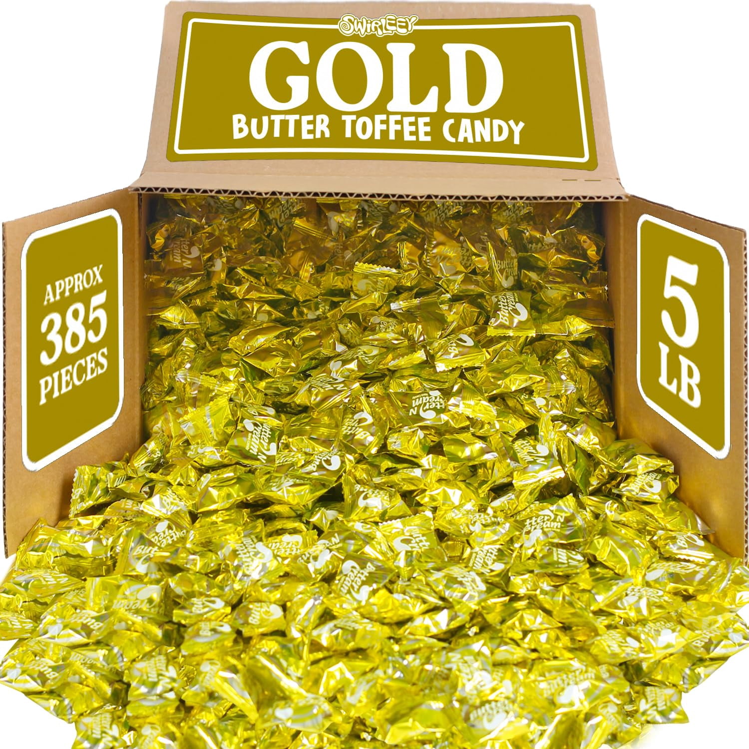 Gold Candy Bulk - 5 MDA05 LB - Butter N' Creme Candies - Gold Wedding ...
