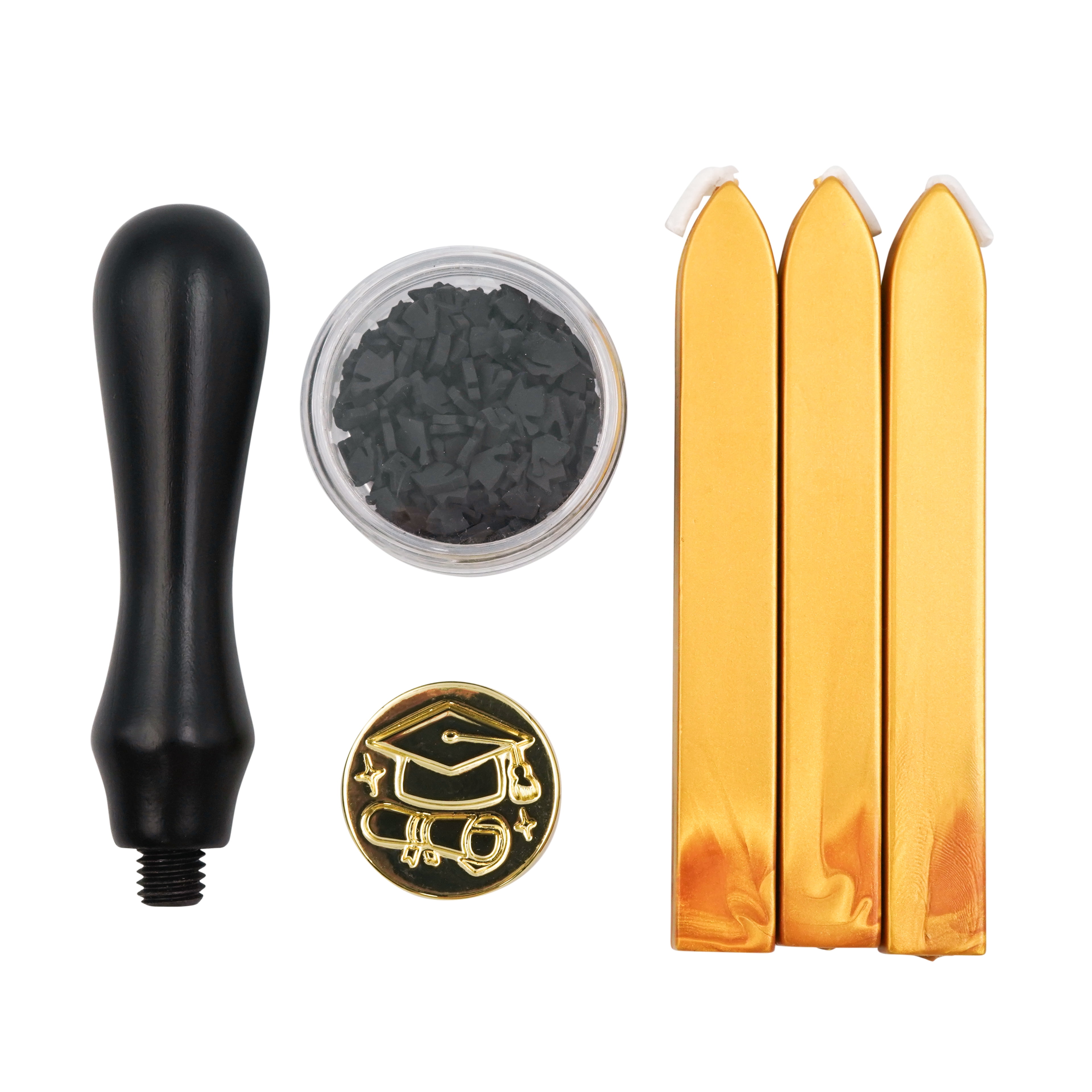 Gold Cap & Diploma Graduation Envelope Sealing Wax Stamp Kit by ...