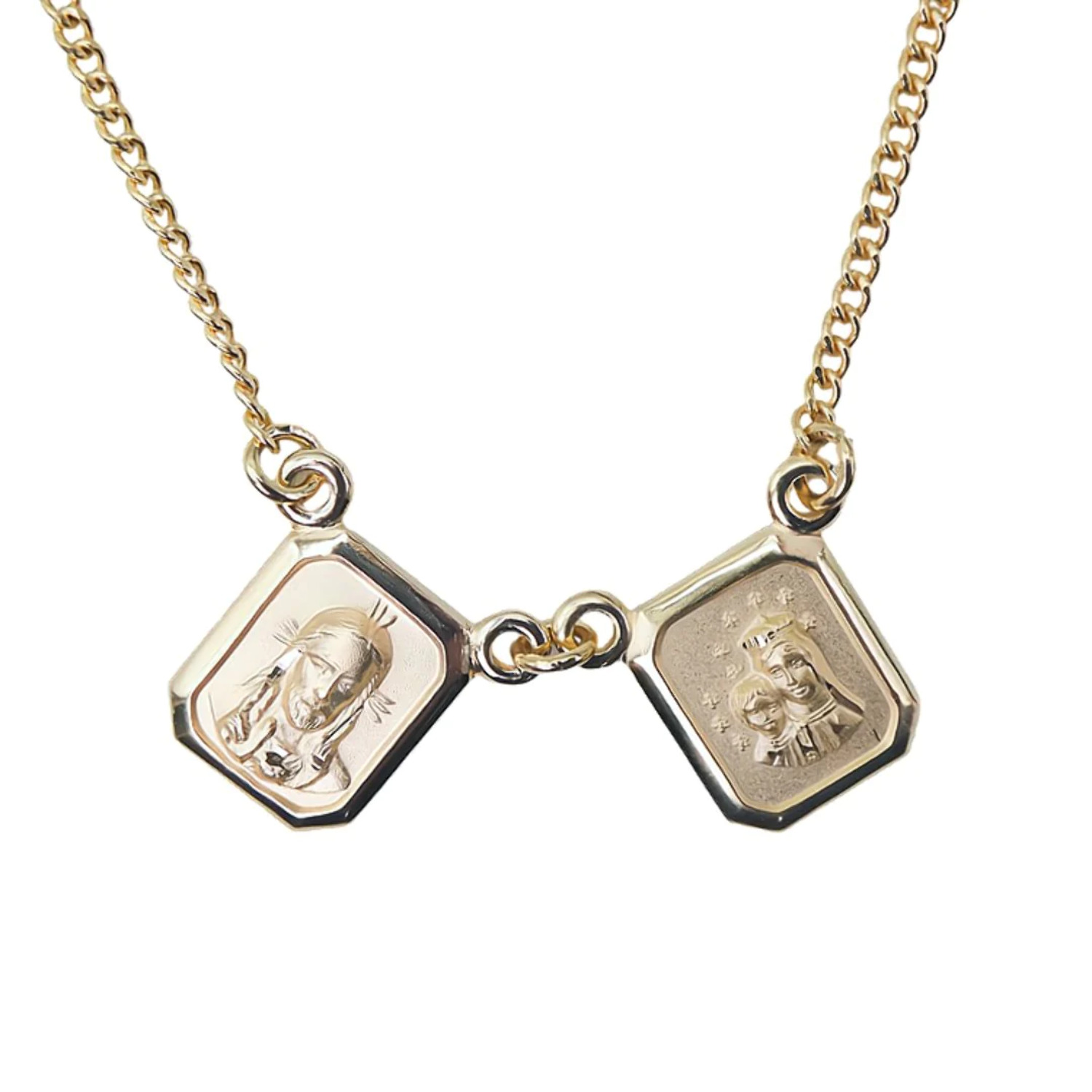 Gold Carmel Matte Scapular Necklace 16-inch - Walmart.com