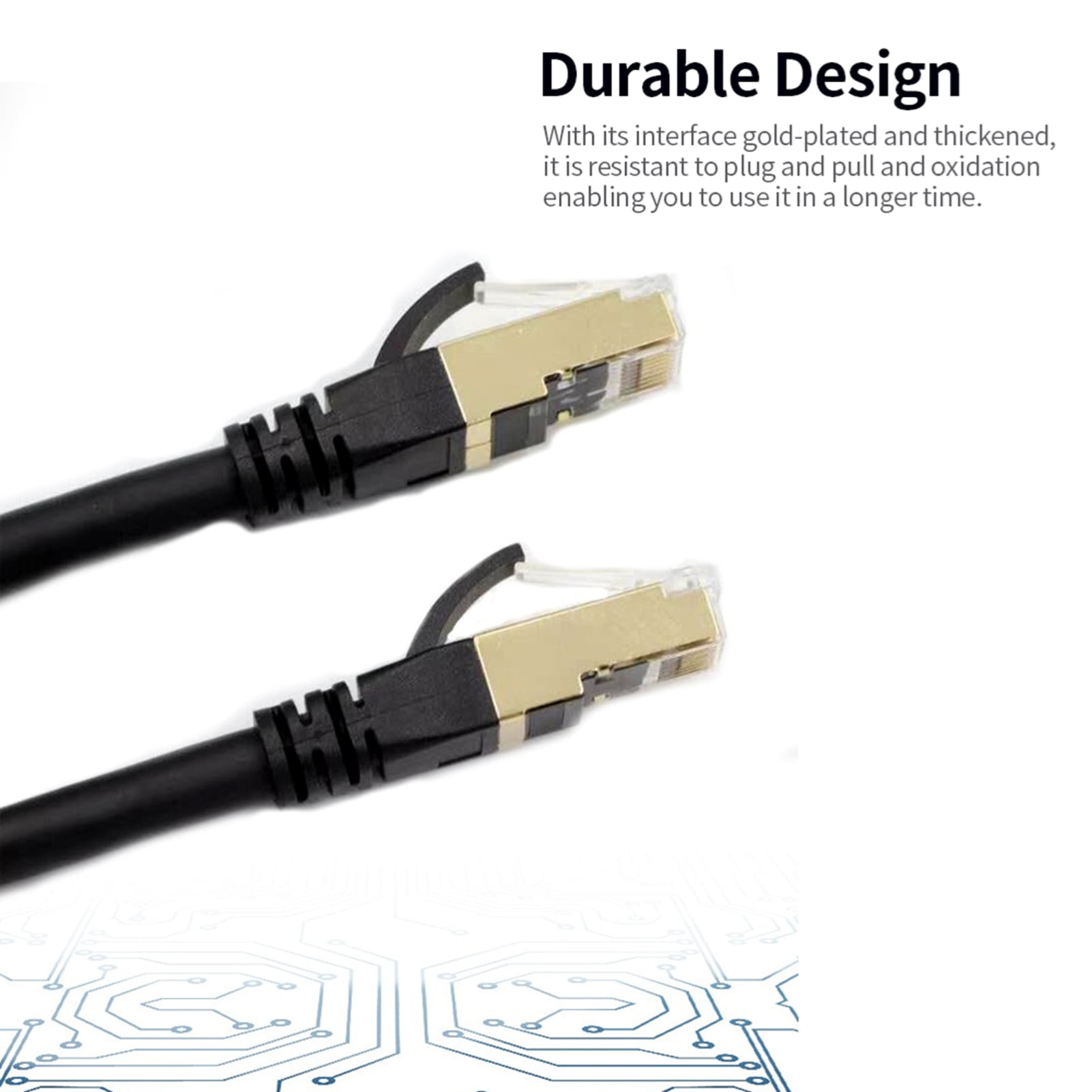 Gold Cat8 Ethernet Cable High Speed Network Cable 40Gbps 2000Mhz ...