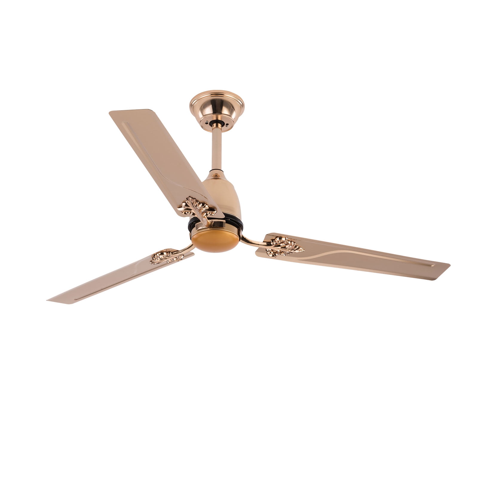 Gold Ceiling Fan with Remote – 3 Blades, 6 Wind Speeds, Silent DC Motor ...