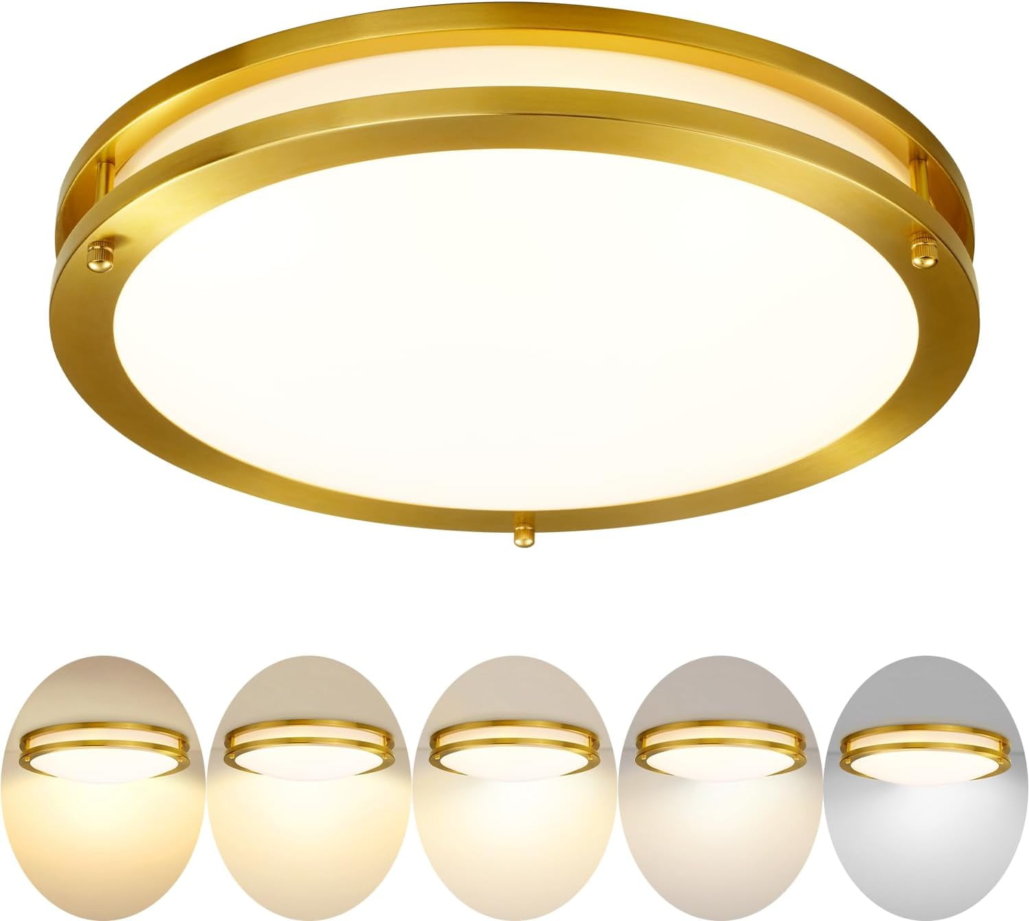 Gold Ceiling YANTON Fixture Flush Mount LED,16 inch Kitchen YANTONing ...