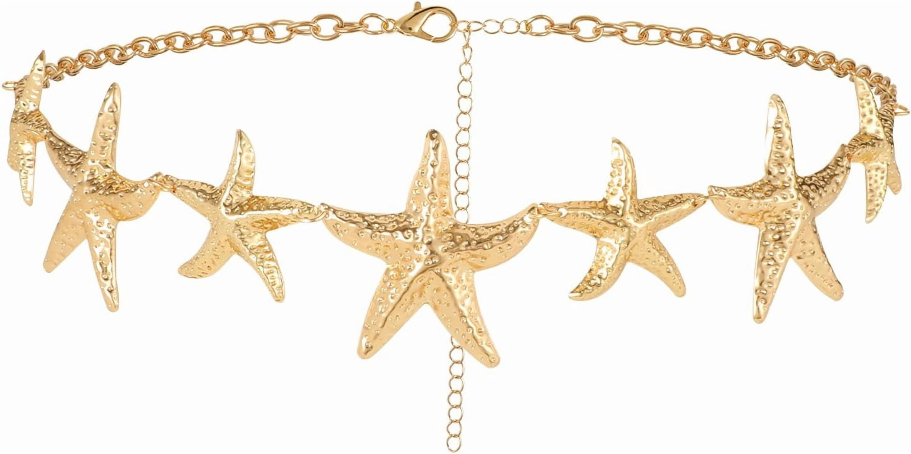 Gold Chain Belt for Women, Starfish Belt Belly Chains, Adjustable Gold ...