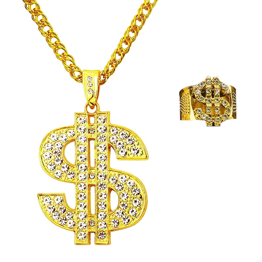 Gold chain dog collar with adjustable Cuban chain dog necklace with ...