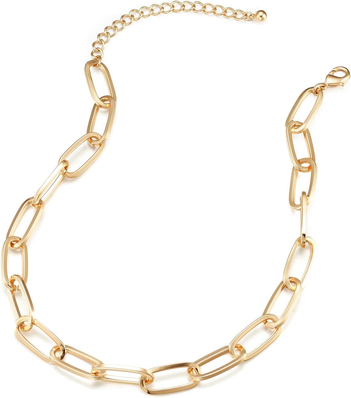 Gold Chain Necklace and Bracelet for Women Ladies Dainty and Chunky ...