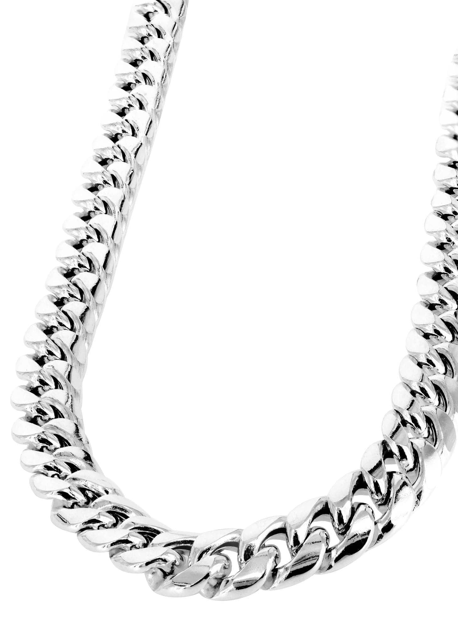 Gold Chain - Womens Semi Solid Miami Cuban Link Chain 10K/14K White ...