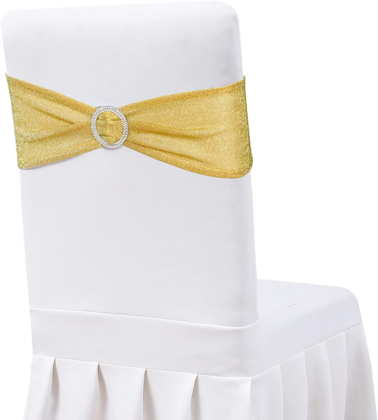 Gold Chair Sashes - Set of 10 Spandex Fabric, Formal/Celebratory ...