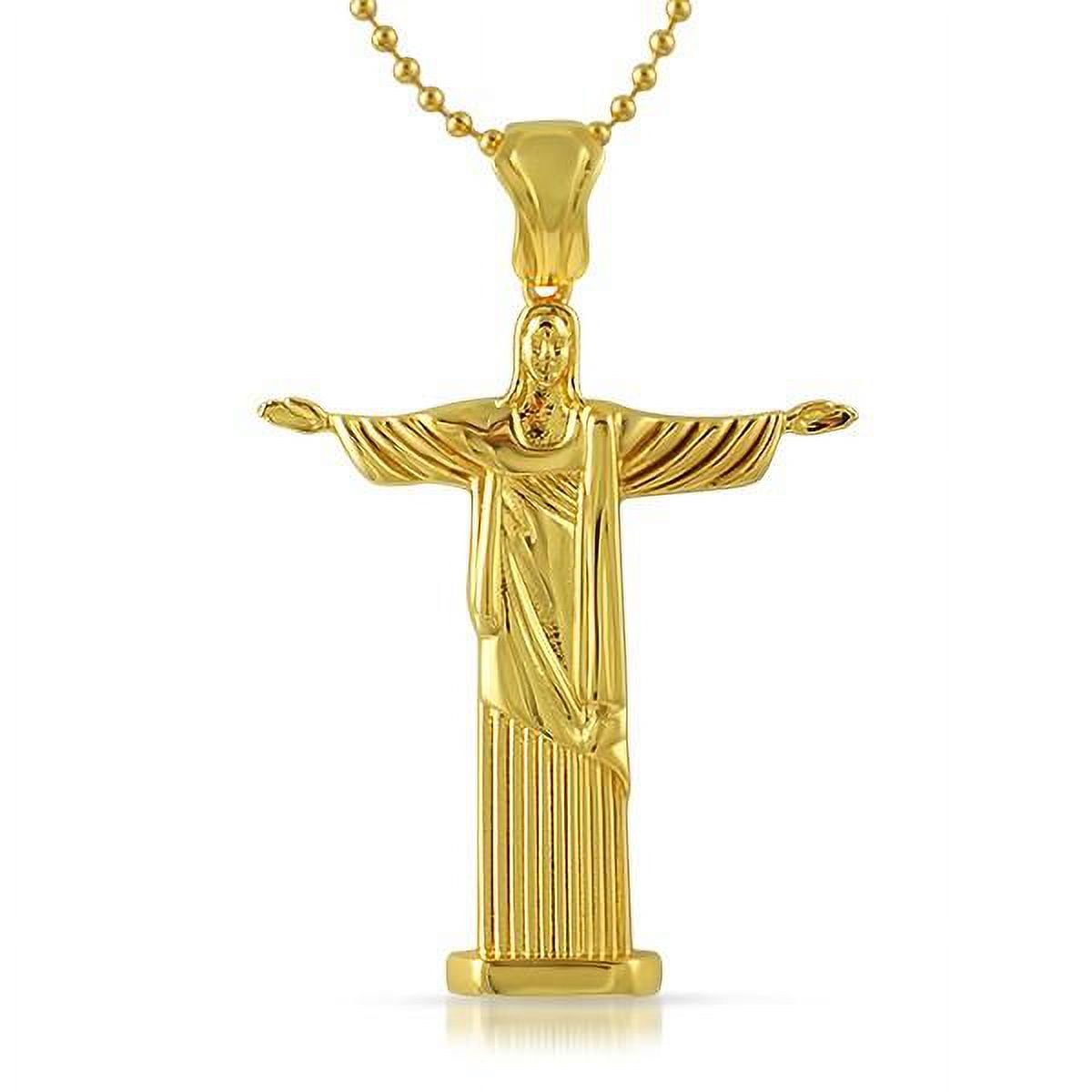 Gold Christ the Redeemer Large Detailed Pendant - Walmart.com
