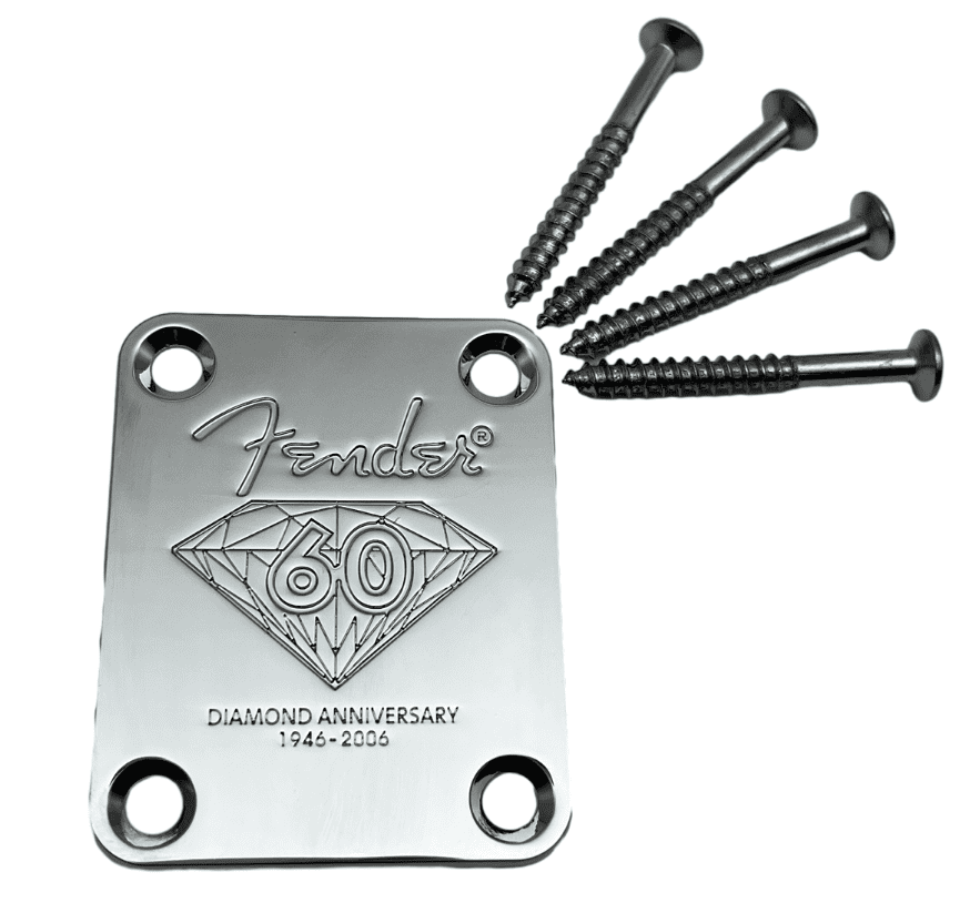 Gold/Chrome Electric Guitar Neck Plate Back Cover Plate for Fender ...