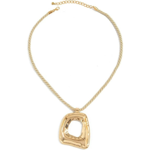 Gold Chunky Square Necklace for Women Golden Statement Necklace ...