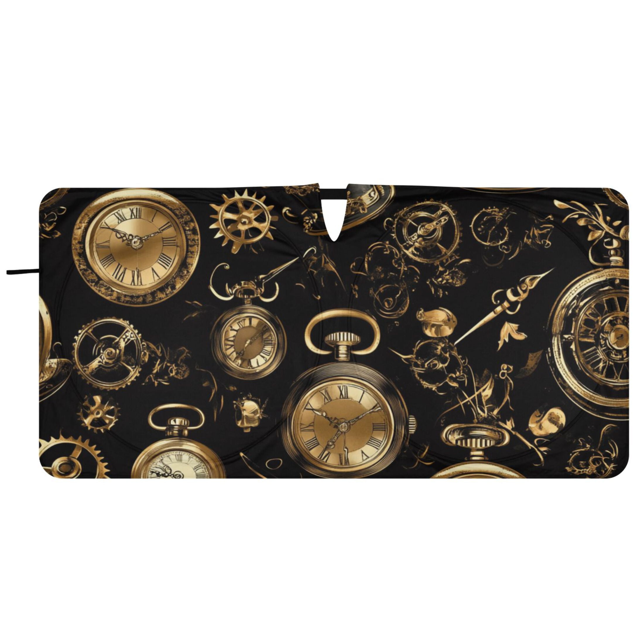 Gold Clocks Machines Car Windshield Sun Shade Foldable Front Window ...