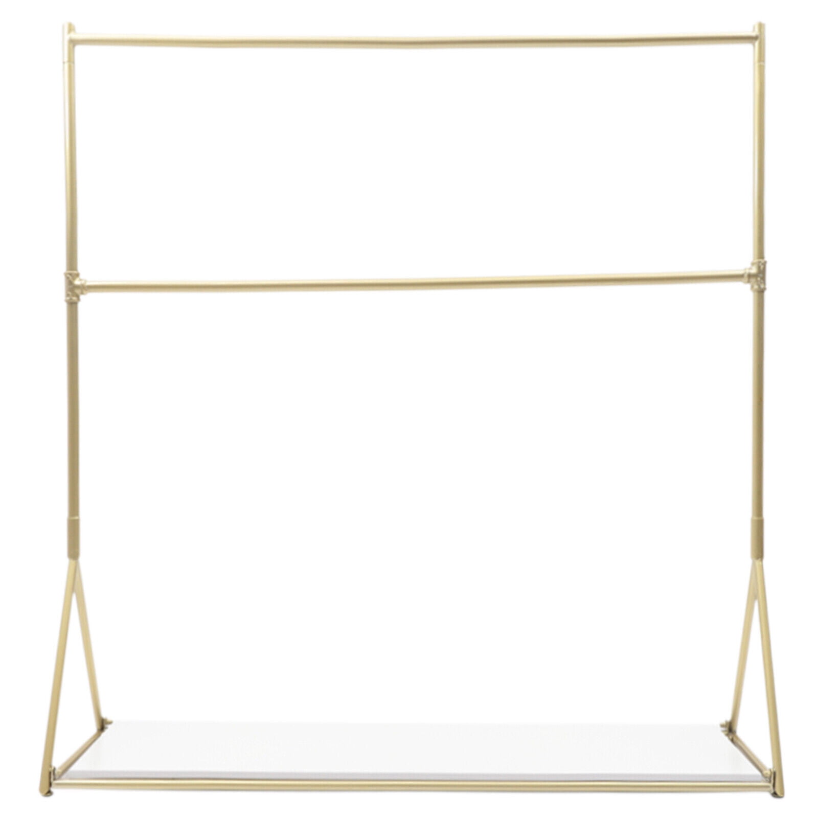 Gold Clothes Display Rack Industrial Clothing Hanger Store Home Garment ...