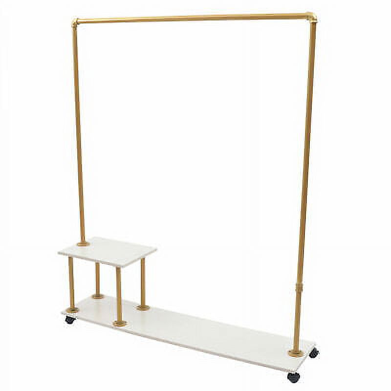 Gold Clothes Rack Metal Freestanding Garment Rack For Living Room ...