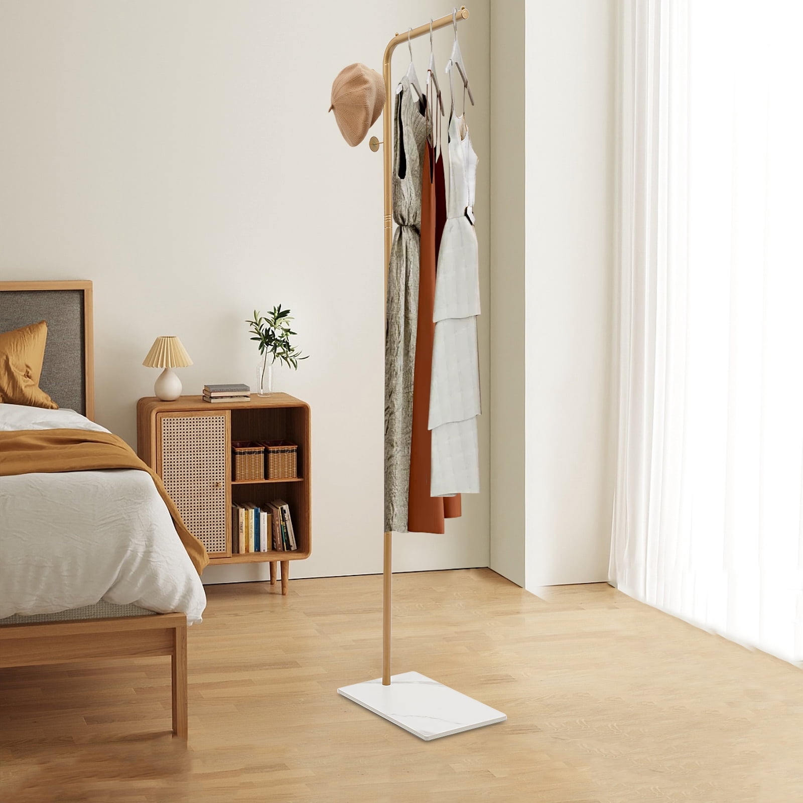 Gold Clothing Rack, Modern Coat Rack, Freestanding Gold Coat Garment ...