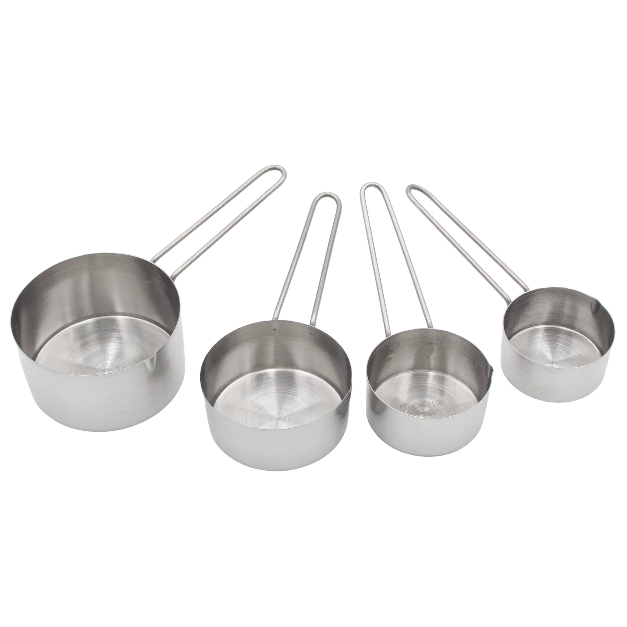 Gold Coast 4 Piece Stainless Steel Measuring Cups - Walmart.com