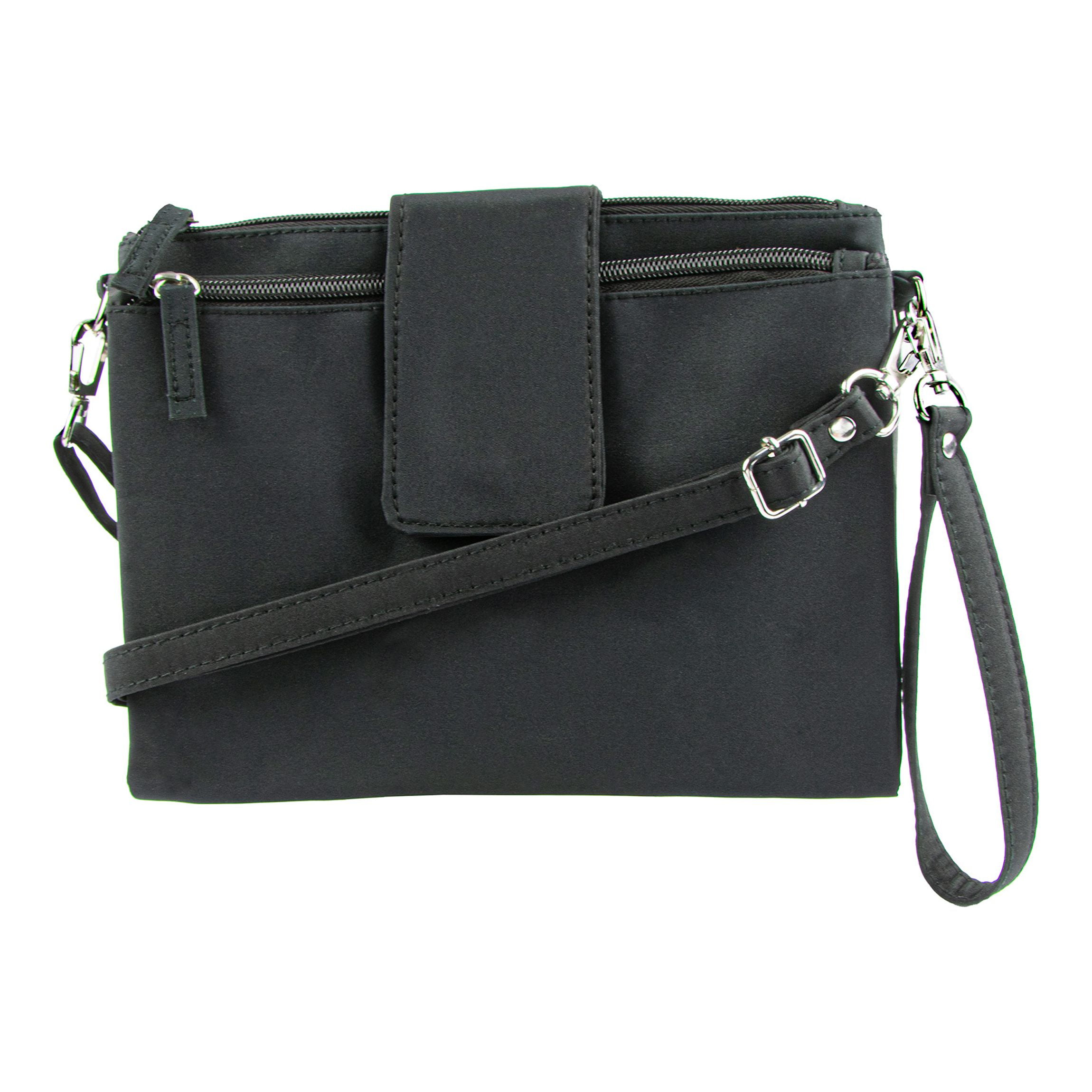 Gold Coast Women's Multi-Compartment Crossbody Bag in Black - Walmart.com