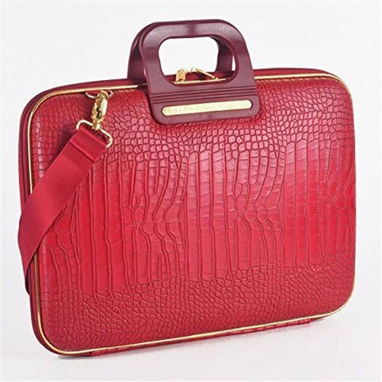 Gold Cocco Bombata briefcase Arezzo by Fabio Guidoni - Red / 15.6 inch ...