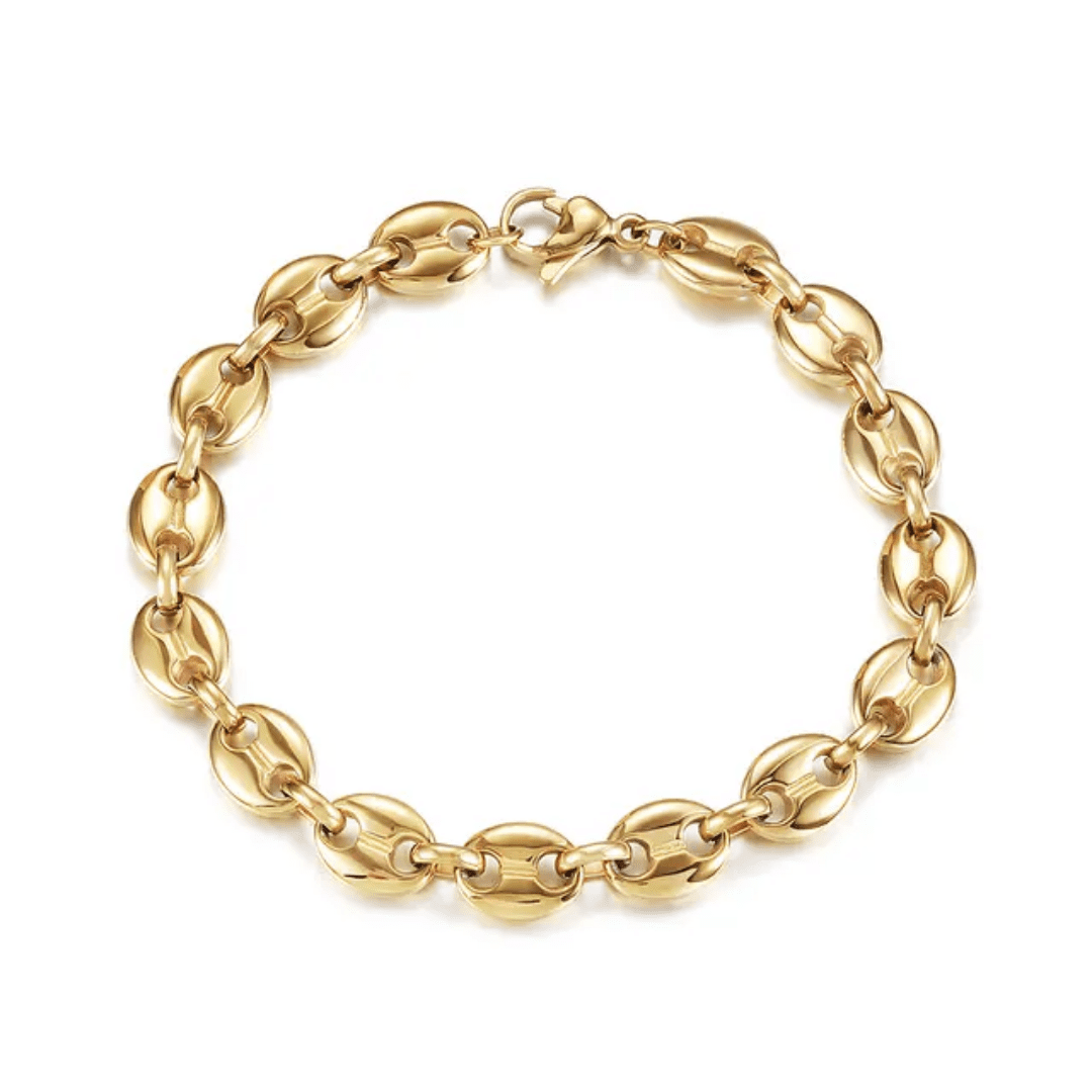 Gold Coffee Bean Chain Bracelet - Walmart.com