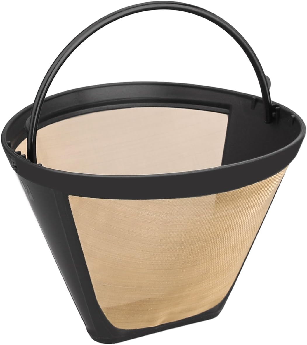 Kospetsin Gold Coffee Filter, Reusable Metal Cone #4, Compatible with ...