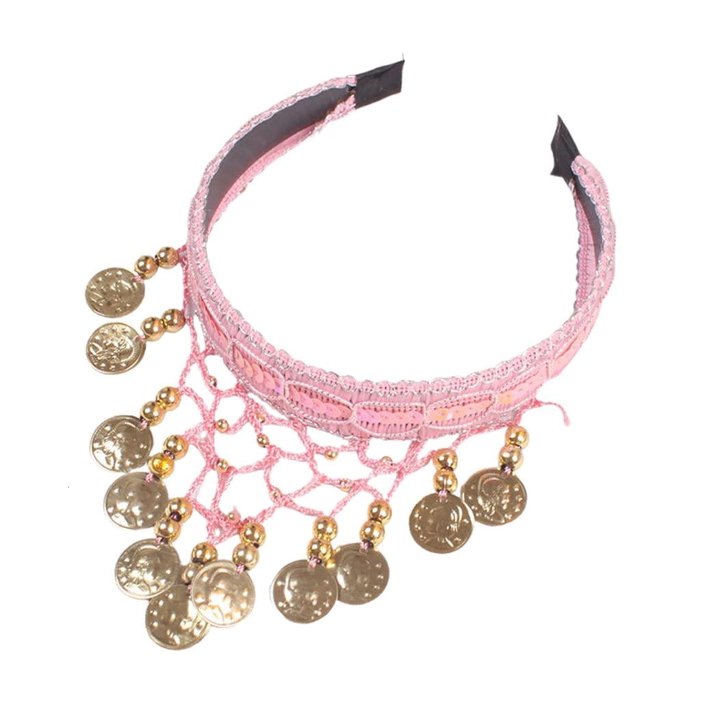 Gold Coin Fringed Headband Hair Accessory for Dance Perfomrances and ...