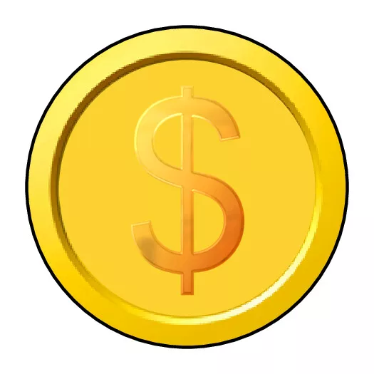 Gold Coin Stickers Money, Dollar Coin Gift For You - Decorate Laptops ...