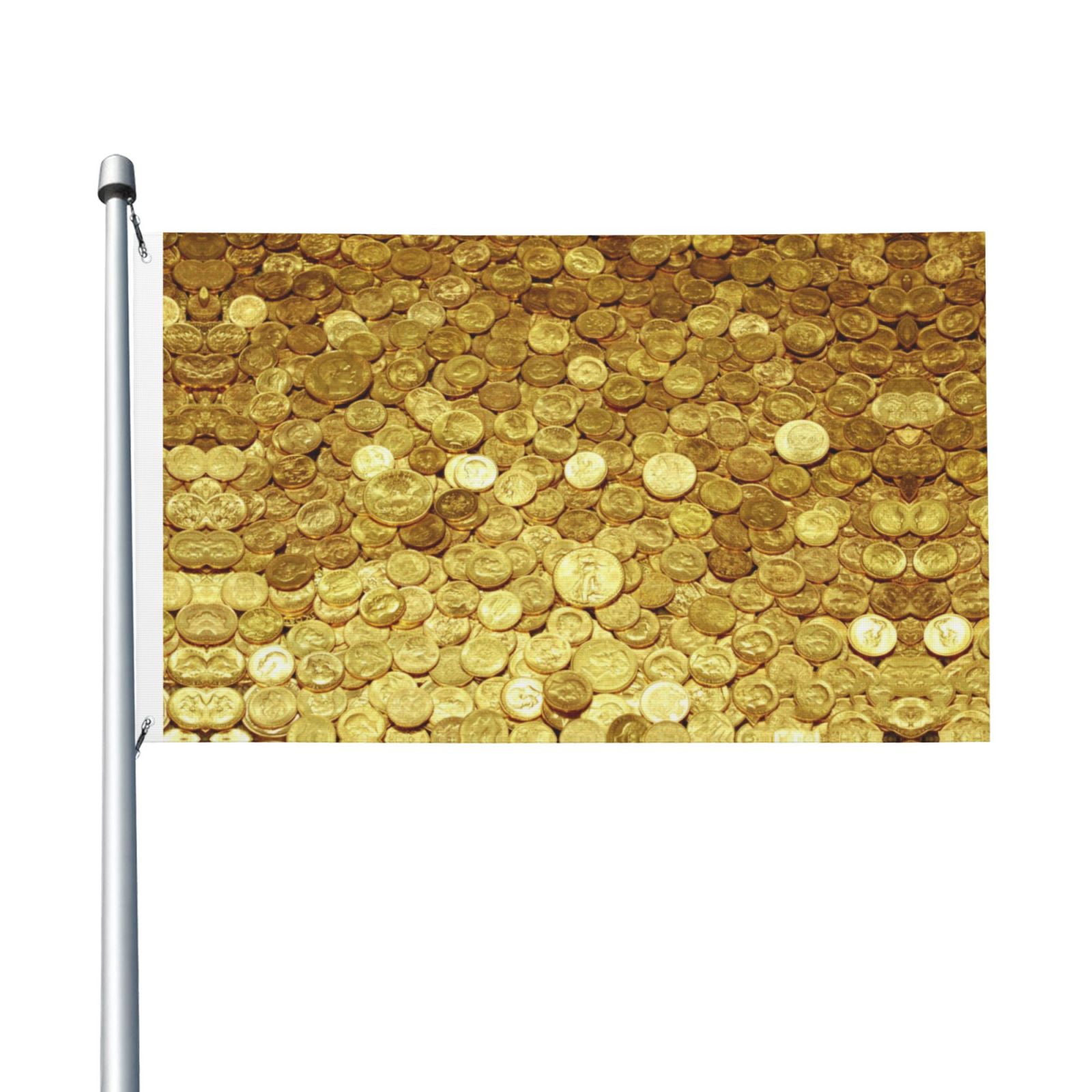 Gold Coins Amazing Flags 3 X 5 Foot Printed Bright And Vivid Colors ...