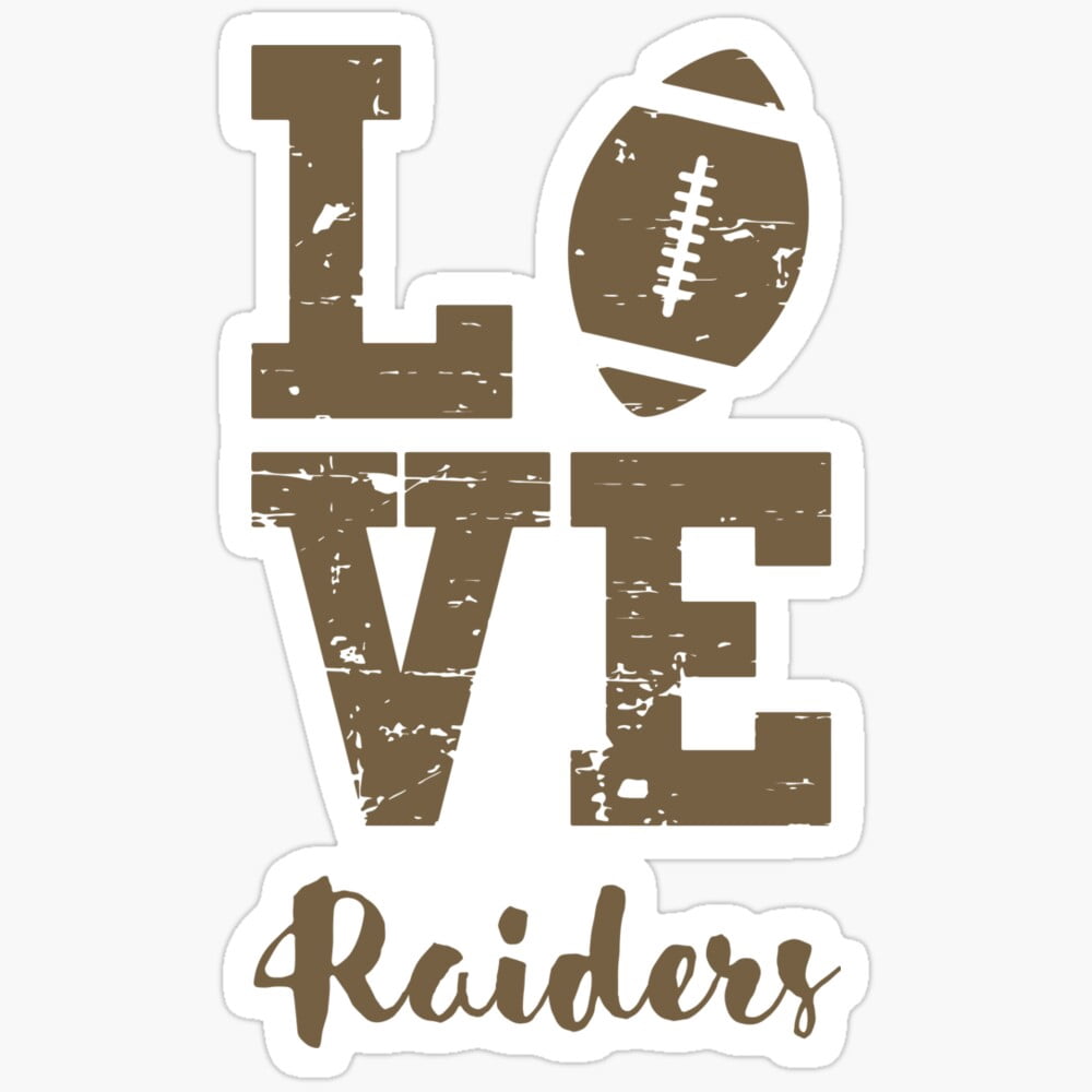 Gold Color Football Love Raiders Sticker Baseball Sticker, Football ...
