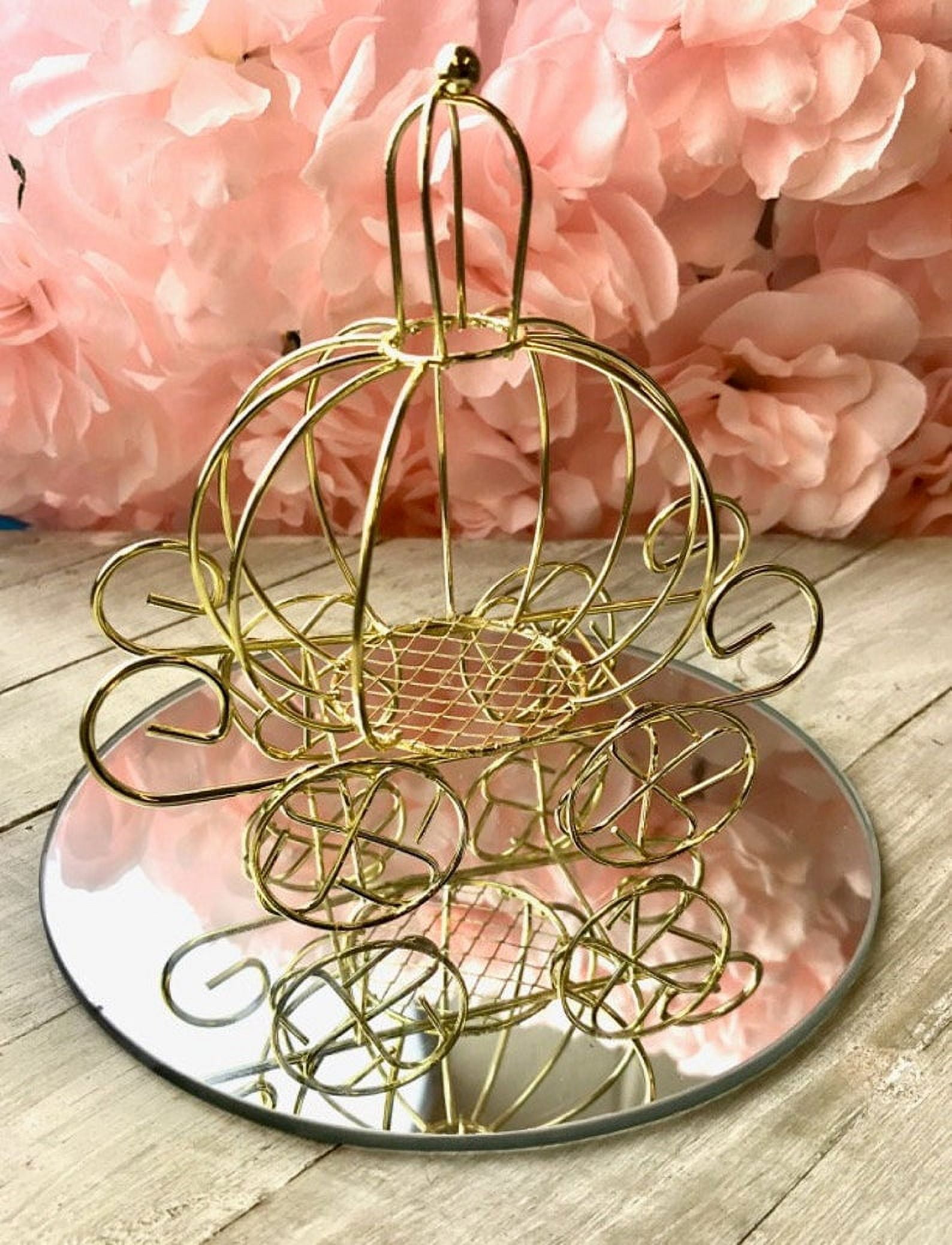 (Gold Color ) Mini Carriage Cake Topper, Cake Decoration Weddings ...