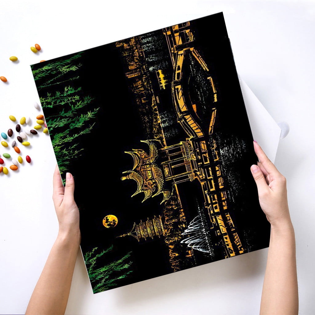 Gold Color Scratch It Teen Adult Scratch Card Pictures Activities for ...