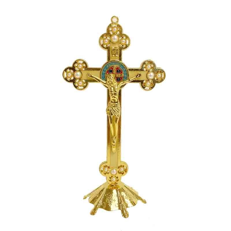 Gold Color With Fluorescent Green Crucifix Figurine - Walmart Business ...