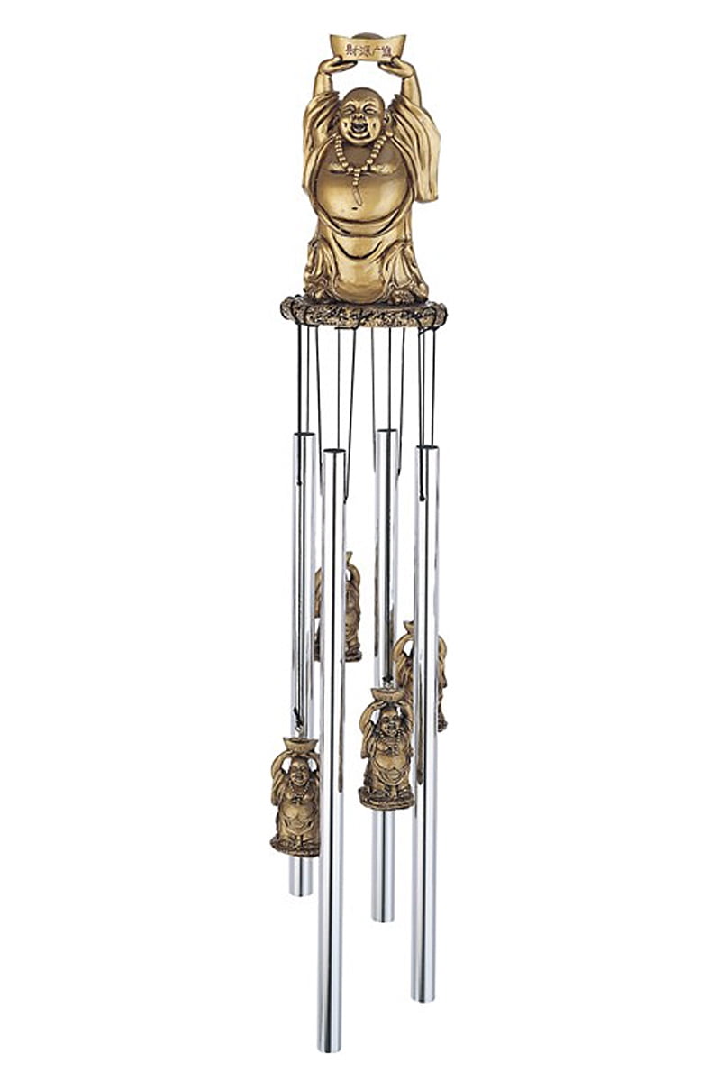 Gold Colored Buddha Figure Decorative Wind Chime - Walmart.com