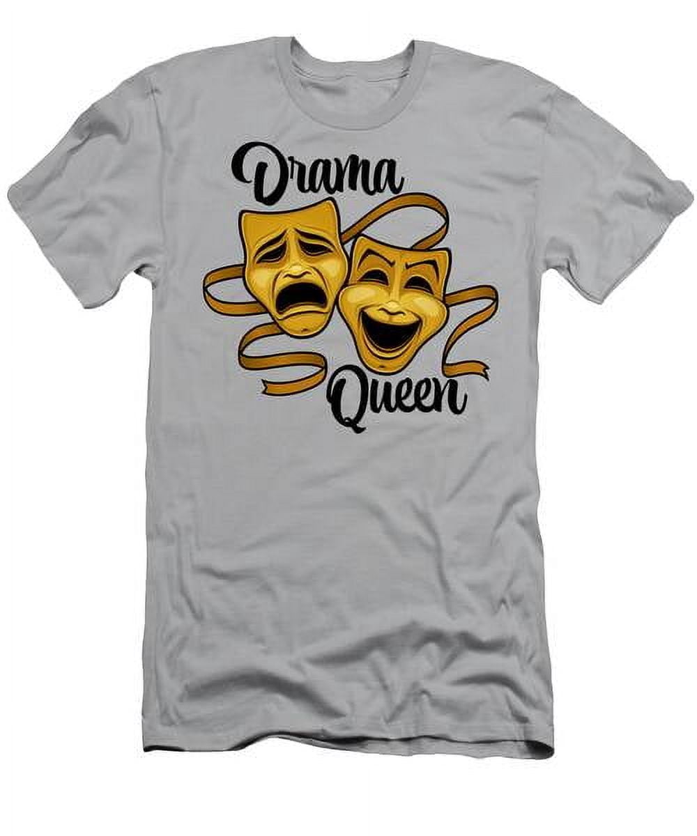Gold Comedy And Tragedy Theater Masks Drama Queen T-Shirt - Walmart.com