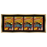 Gold Comic Book Frame with Black Mat - 4 Openings to Display 4 7.25"x10 ...
