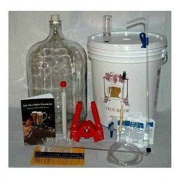 Gold Complete Homebrew Beer Equipment Kit with 5 gal Glass Carboy, Easy ...