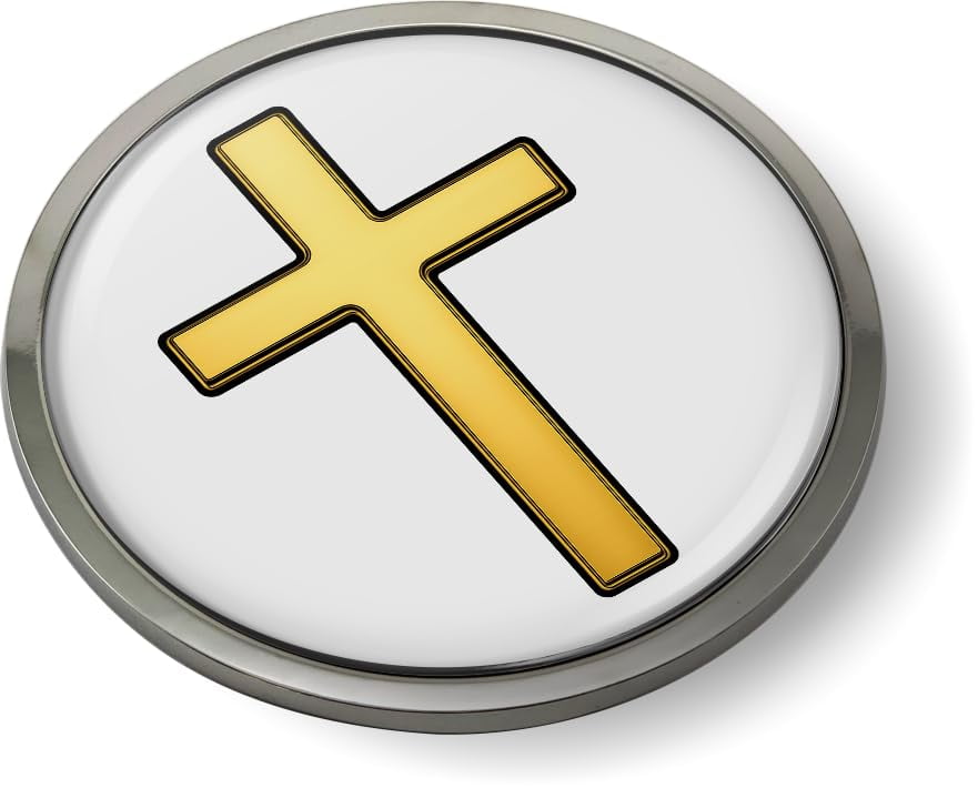 Gold Cross Christian Symbol 3D Domed CAR Emblem Badge Sticker Flexible - Walmart.com
