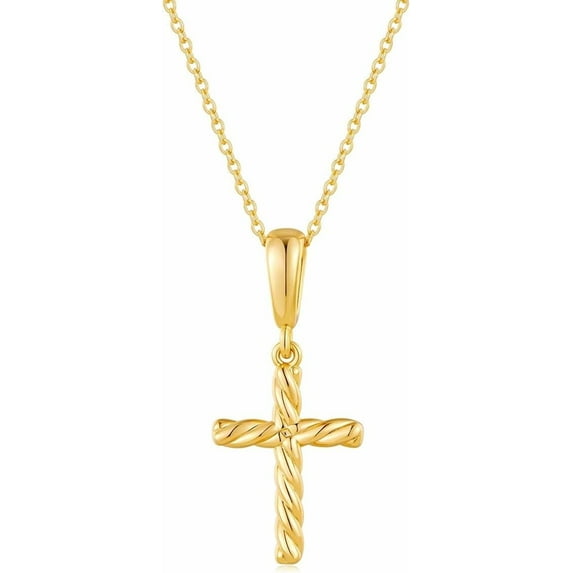 Gold Cross Necklaces For Women Classic Cross Pendant Necklace Trendy Gold Chain Necklace Unique ...