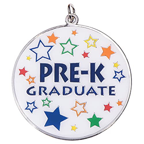 Gold Cross Preschool Graduate Medallion with Blue Neck Ribbon, Grad ...