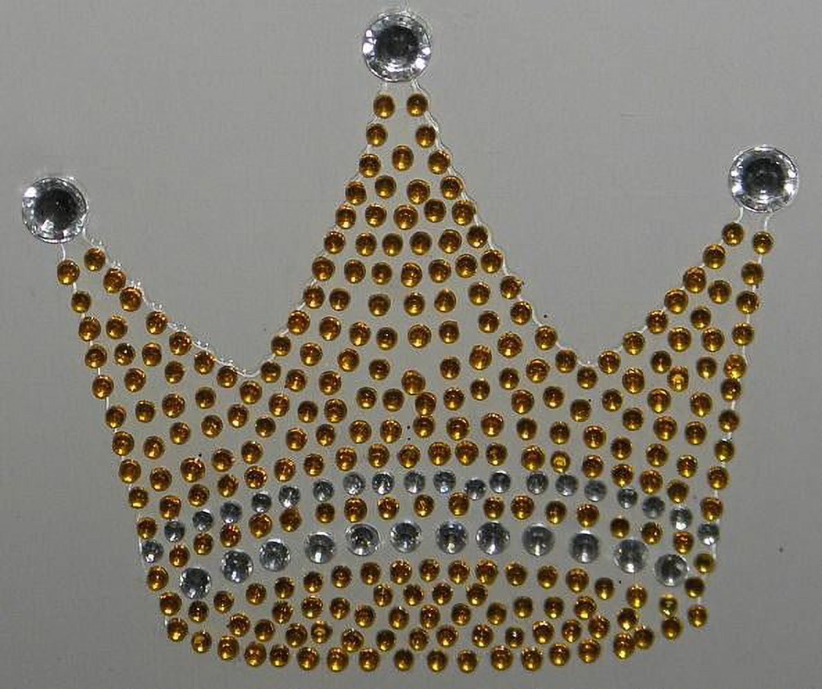 Gold Crown Glitter Sticker (Each) - Walmart.com