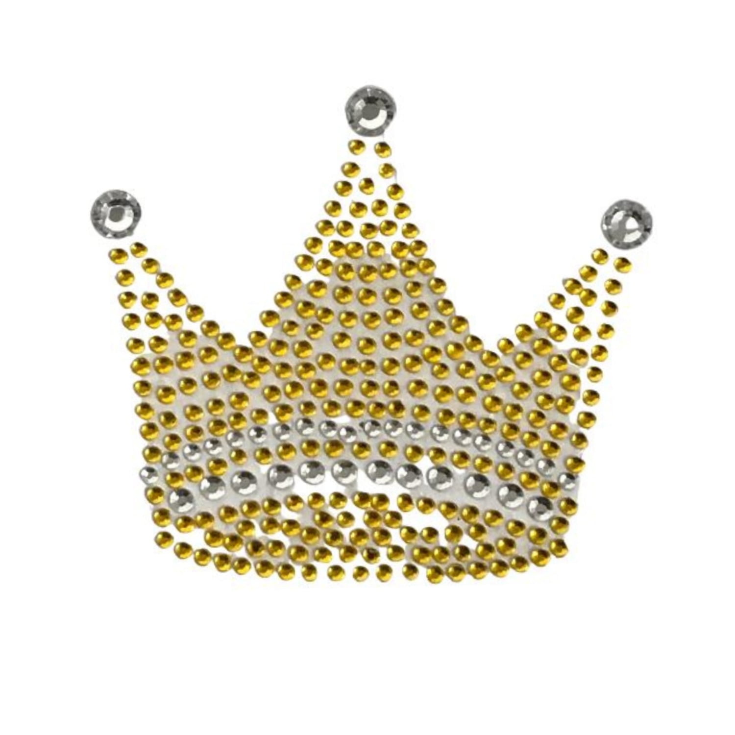 Gold Crown Glitter Sticker (Each) - Walmart.com