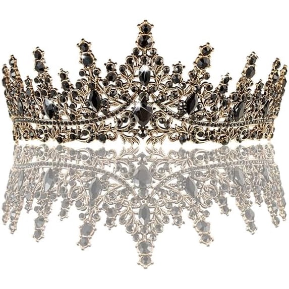 Gold Crown for Women Crystal Princess Tiaras Rhinestone Queen Headband ...