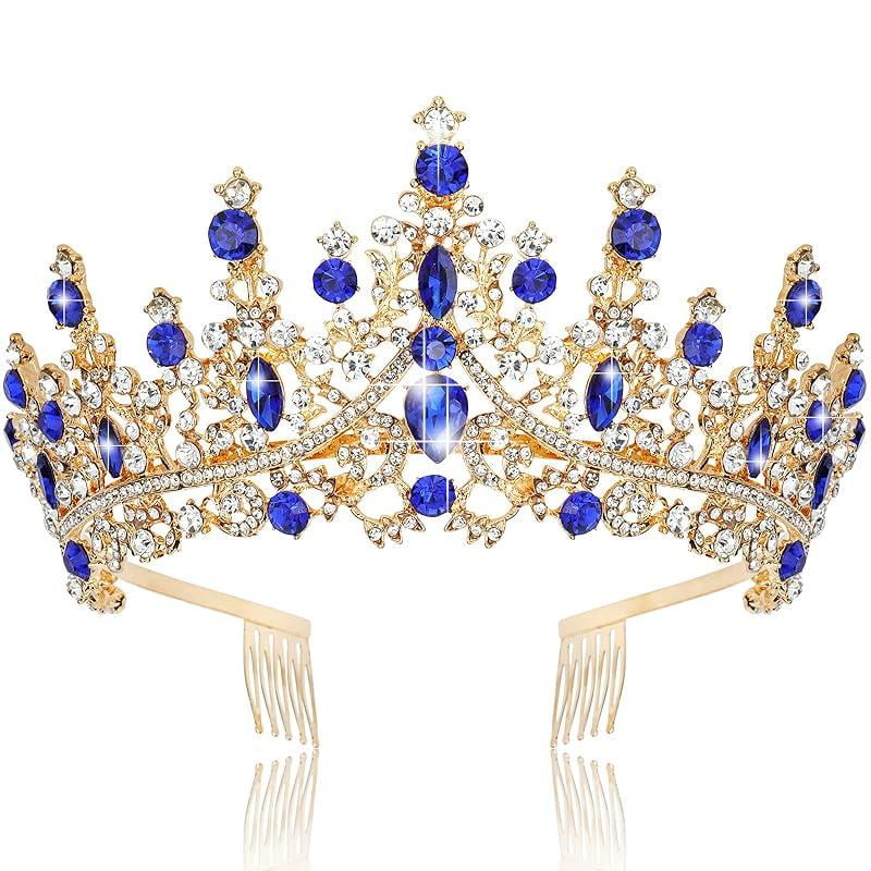 Gold Crown for Women Gold Tiara Birthday Queen Crown Wedding Tiara for ...