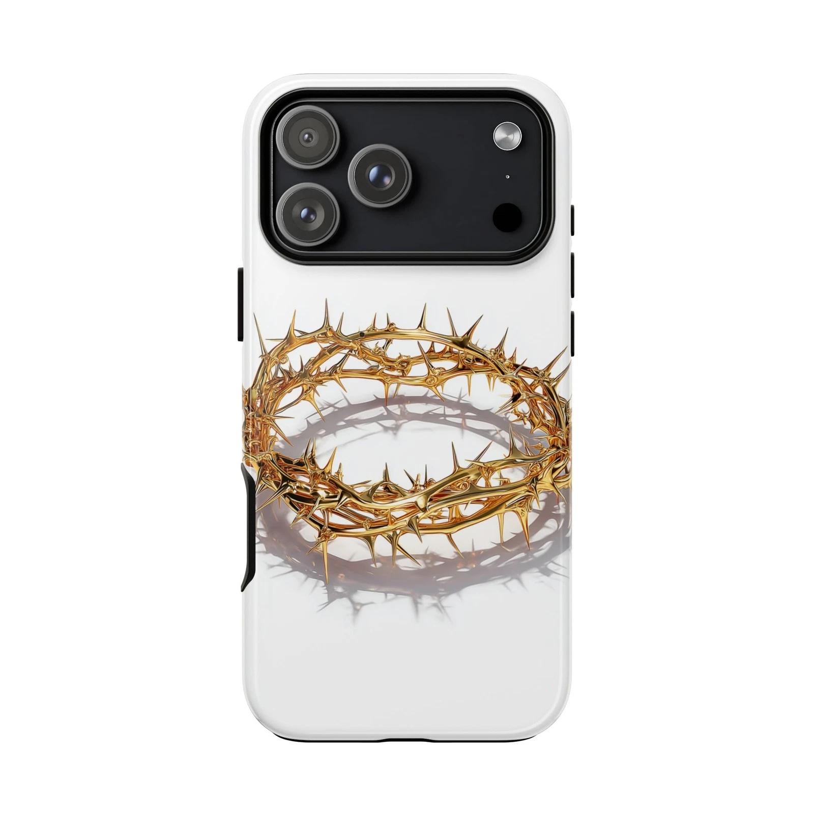 Gold Crown of Thorns Religious Art Phone Case for iPhone 17 to 11 Pro ...