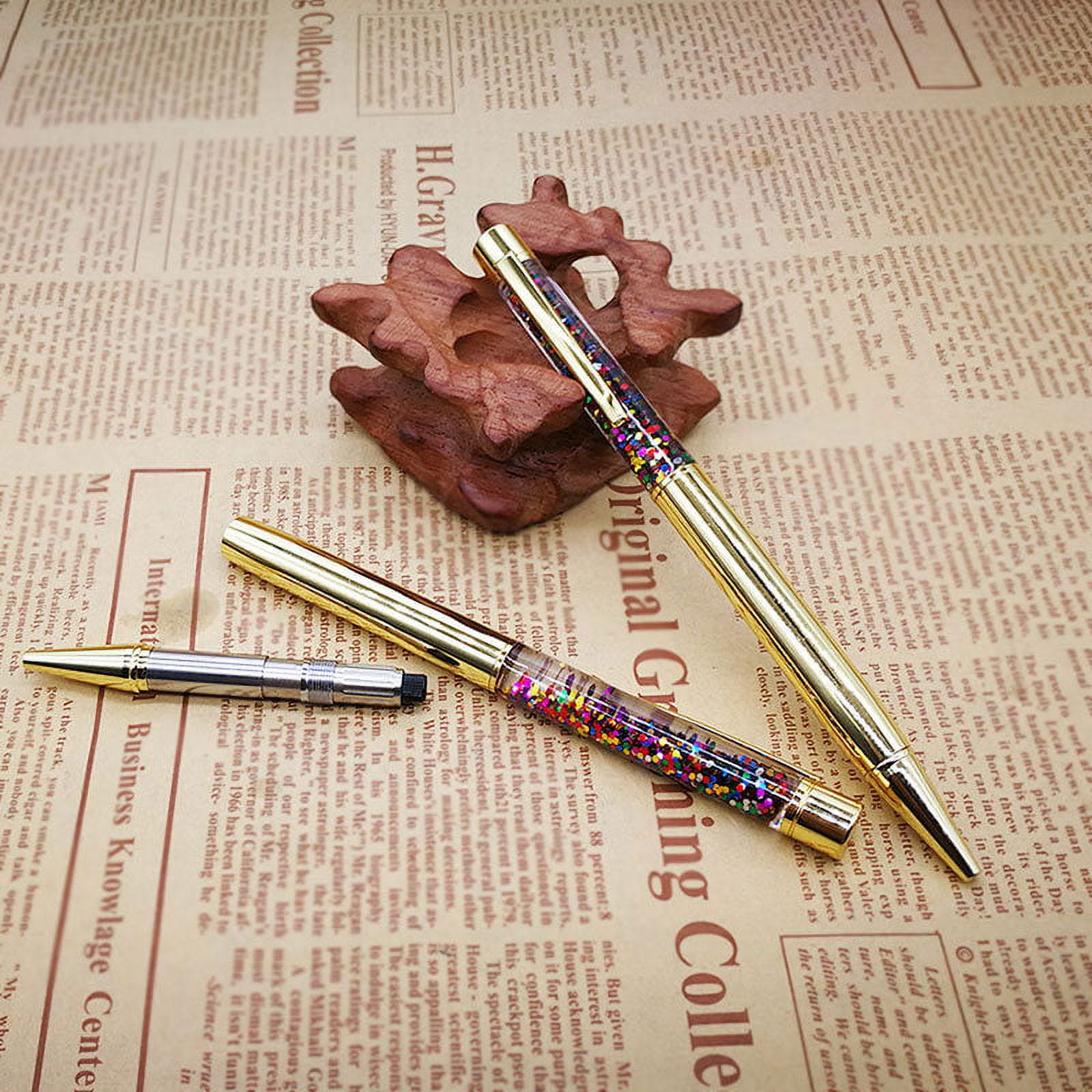 Gold Crystal Pen Diamond Ballpoint Pens Stationery Pen Oily Lovely ...